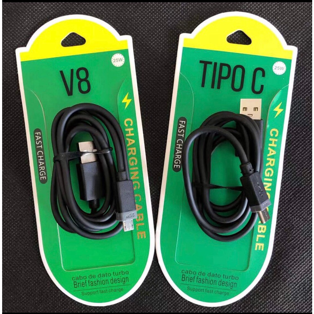 CABO CHARGING CABLE FAST CHARGE 25W TIPO-C - V8. | Shopee Brasil