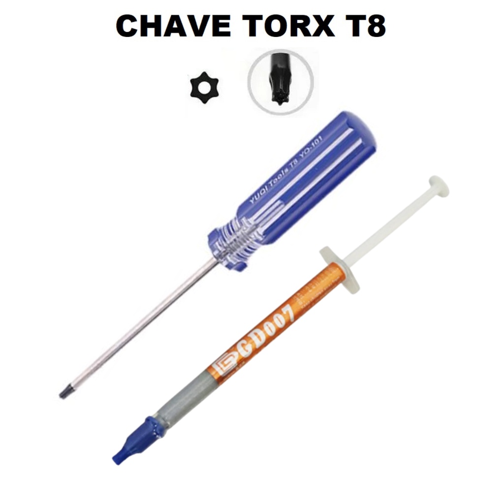 Pasta Térmica GD900-SY3 1g Para Cpu + Chave Torx T8 Ps3 Ps4 Xbox 360 ...