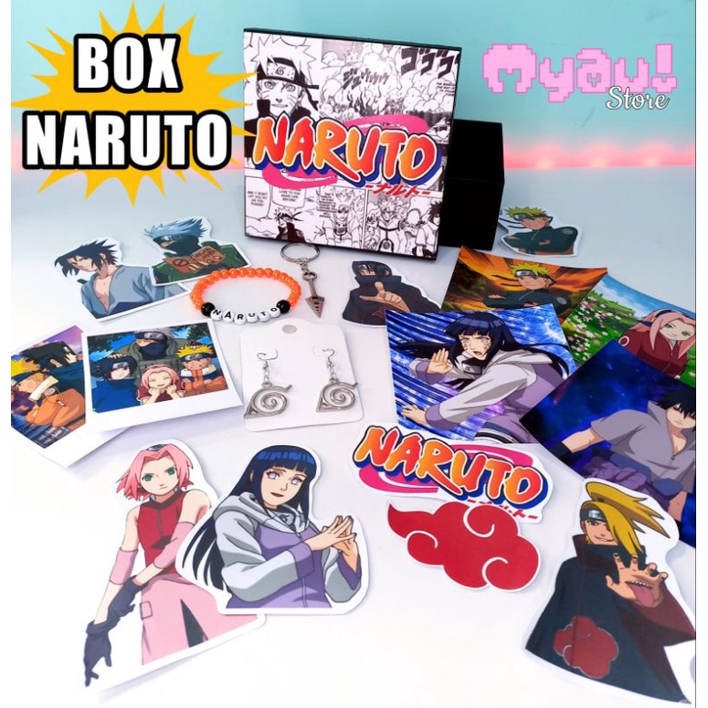 Box personalizada anime NARUTO cosplay - Brincos Konoha - Chaveiro ...