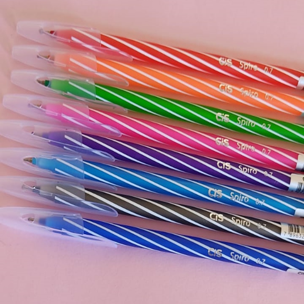 Caneta CIS Spiro 0,7mm Esferográfica | Shopee Brasil