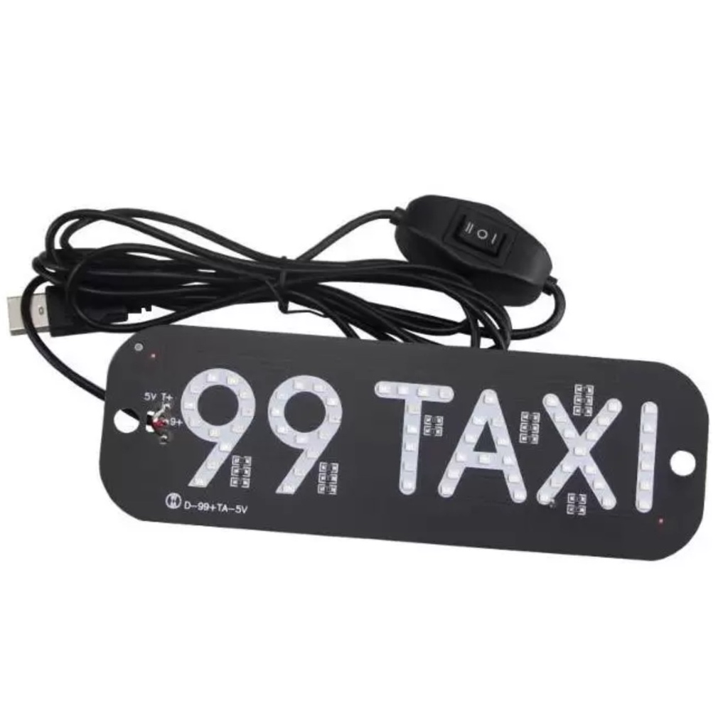 Placa de sinalização veicular de LED - 99 TAXI - T1011 | Shopee Brasil