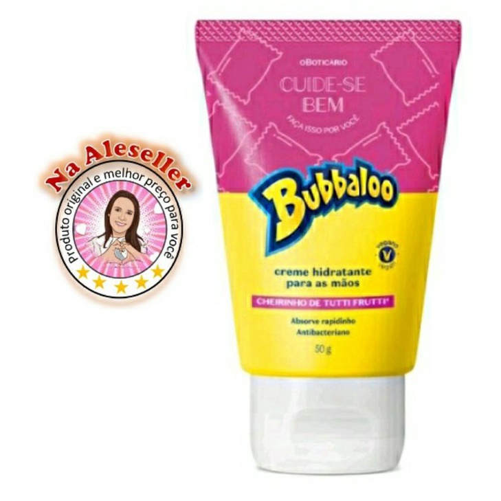 Creme de mãos Bubbaloo Cuide se Bem 50 ml O Boticário | Shopee Brasil