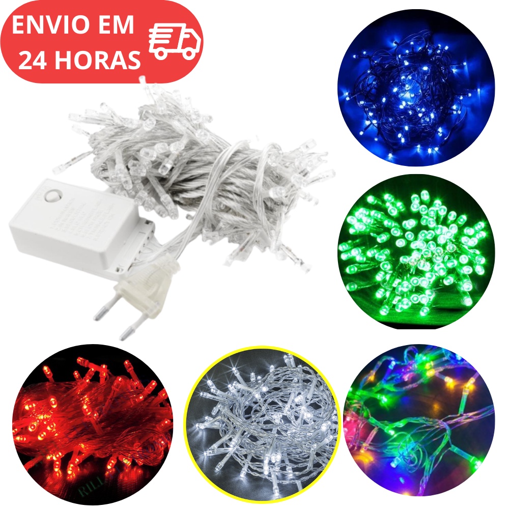 Pisca pisca de led - Com 100 leds | Shopee Brasil