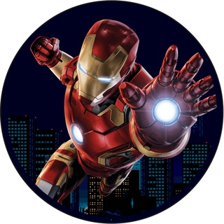 Painel De Festa Redondo Sublimado Em Tecido Tema Homem de Ferro | Shopee Brasil