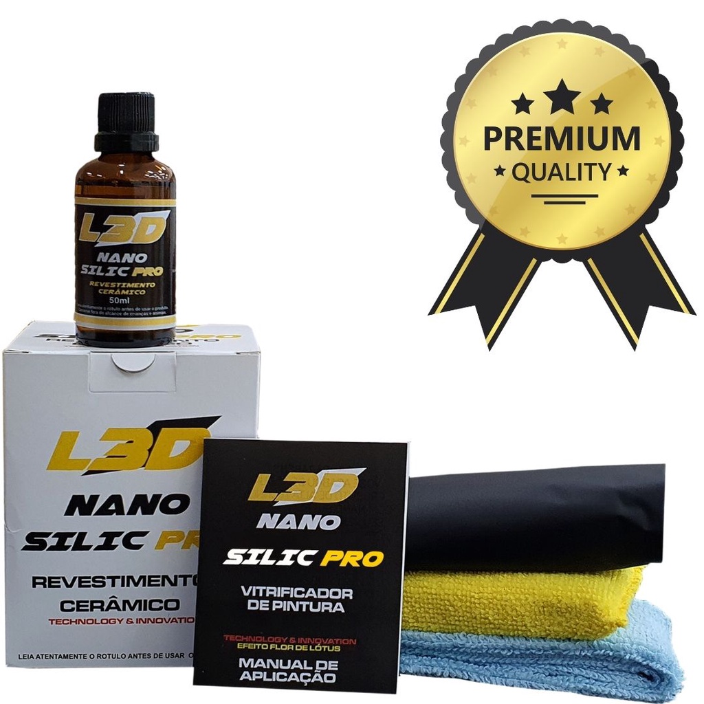 Vitrificador Automotivo Nano Silic Pro L3D - Brilho Intenso e Super ...