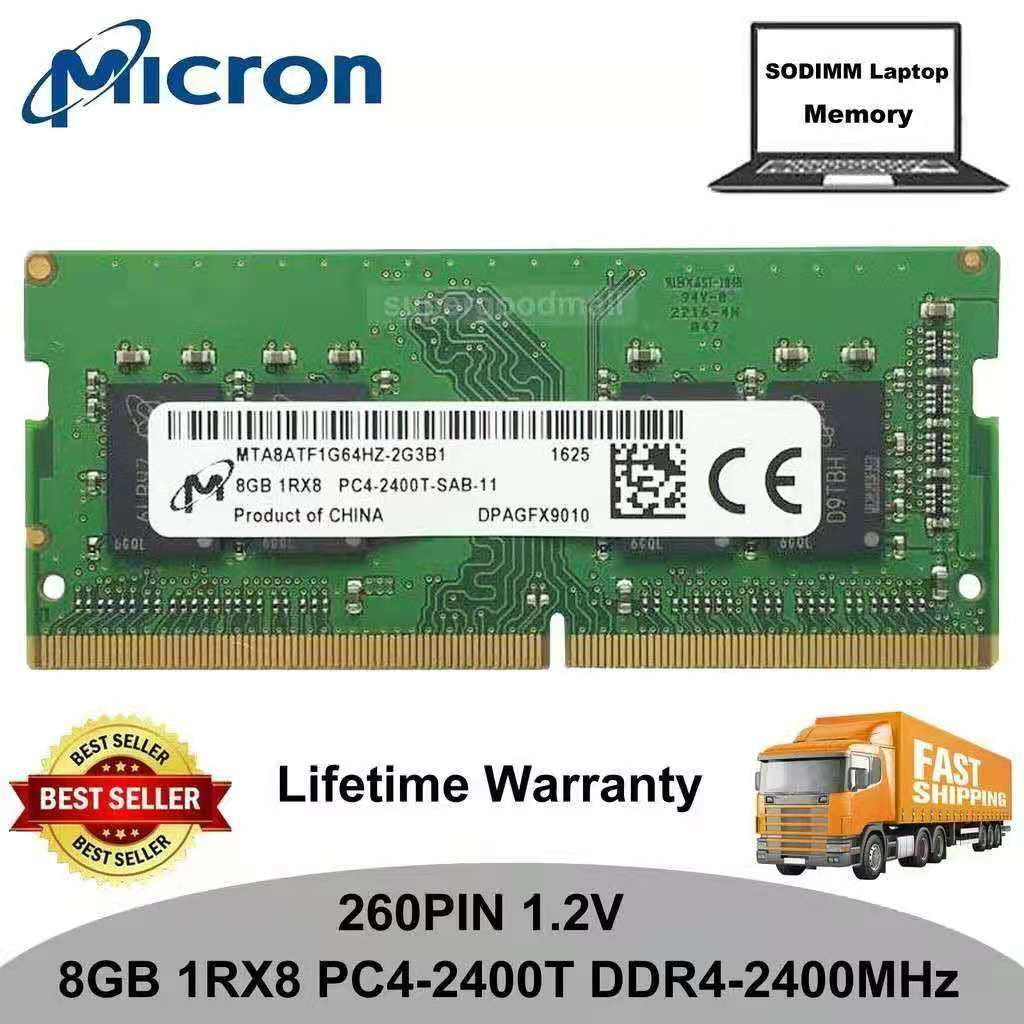 Micron 8gb 1rx8 Pc4 2400T Ddr4 2400Mhz 260pin 1 2v Somblinm Laptop De