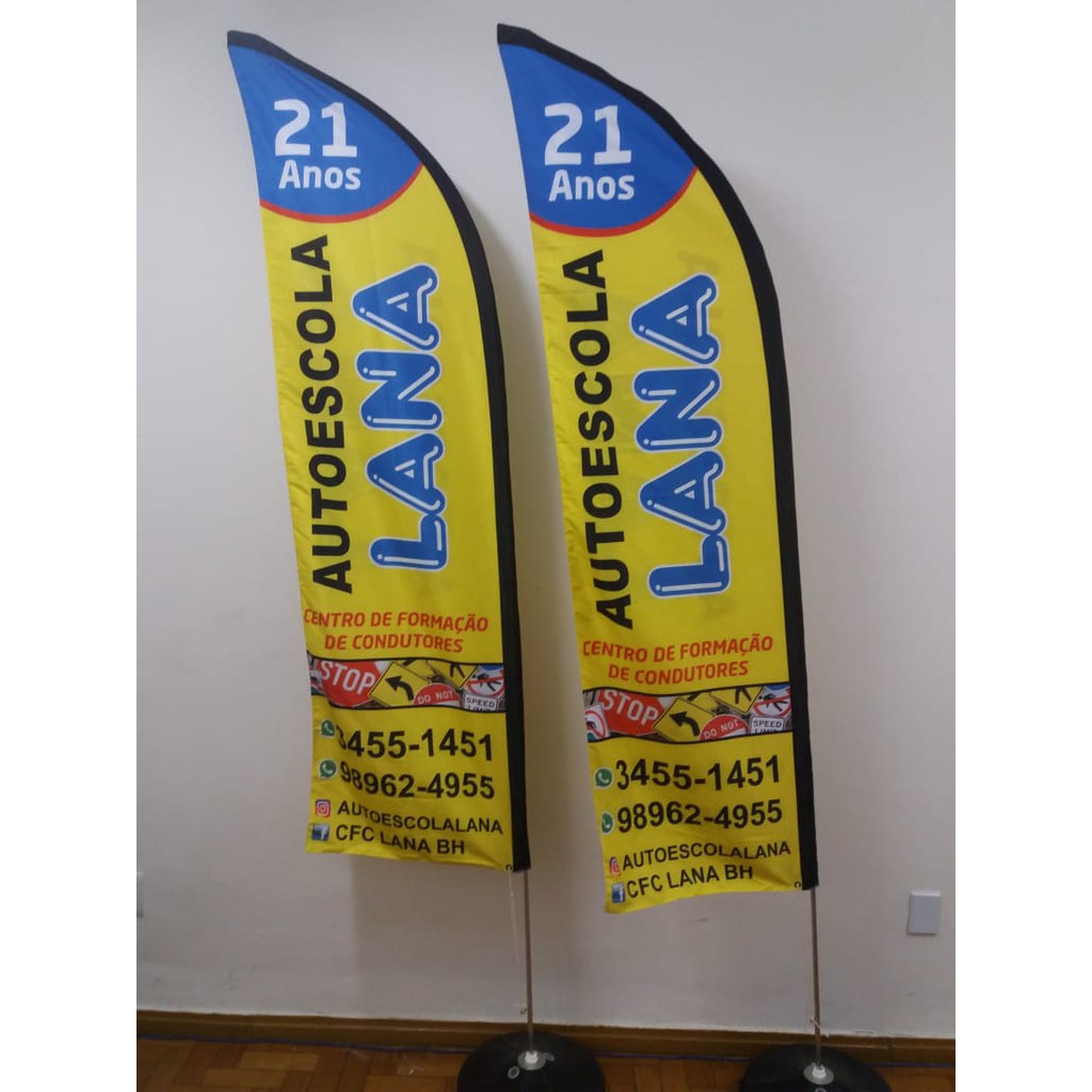 Wind Banner 3mts Com Base completo | Shopee Brasil