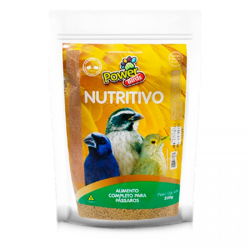 Ração Power Birds Nutritivo 500g | Shopee Brasil