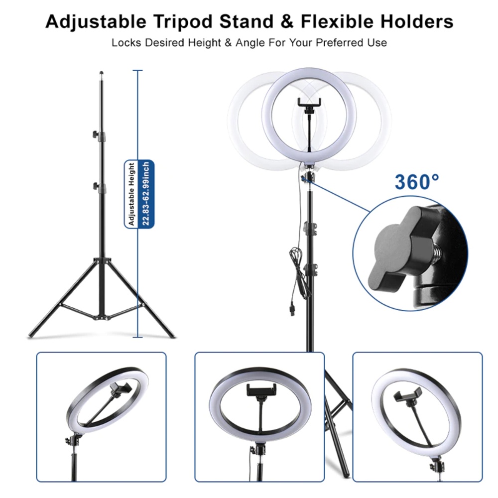 Ring Light Colorido 8 20cm Com Tripe De Mesa YouTuber RGB Influencer ...