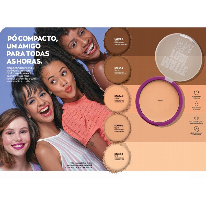 Pó Compacto Avon Color Trend Matte Real - Todas as Cores - Escolha a ...