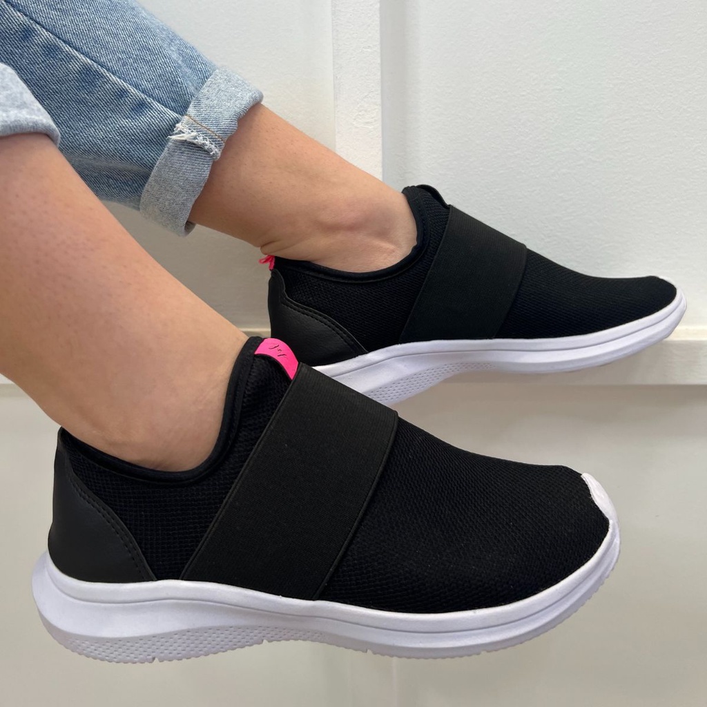 Tênis Feminino para Academia Slip On Meia Calce Fácil Caminhada ...