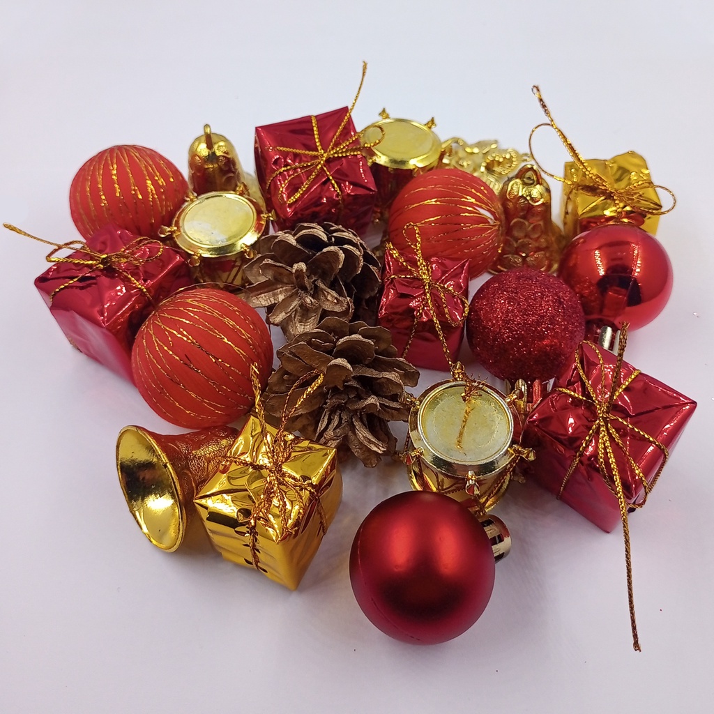 Kit de enfeites para Natal 20 unidades - pendentes natalinos decoração ...