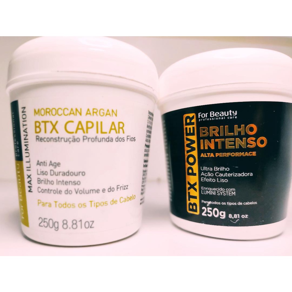 Kit Btx Argan 250gr + Btx Power Brilho 250gr | Shopee Brasil