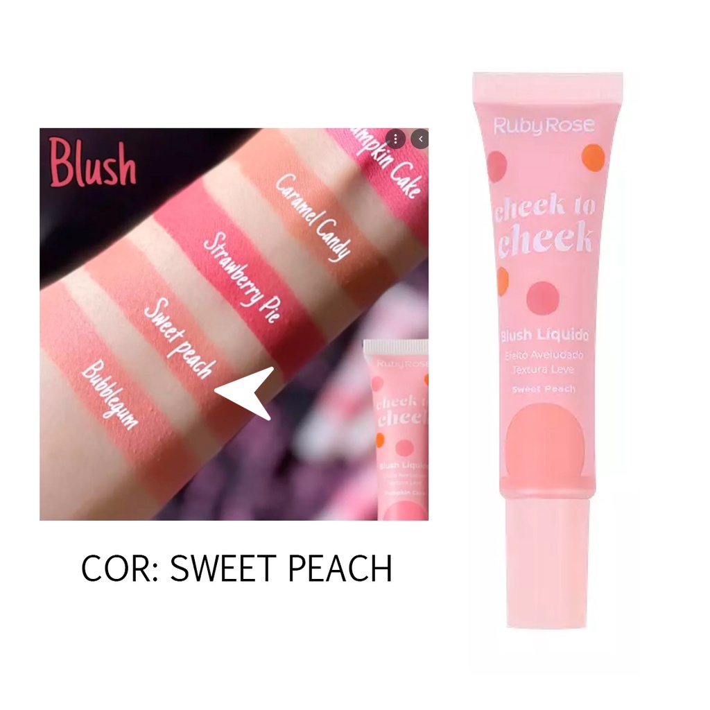 Blush Cremoso - Cheek To Cheek - Ruby Rose | Shopee Brasil