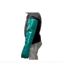 Luva de Pvc Cano Longo 65 Cm com Palma Áspera | Shopee Brasil