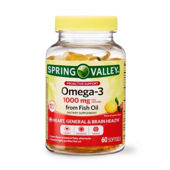 Vitamina Omega 3 Spring Valley 1000mg Fish Oil 60 Softgels Importada ...