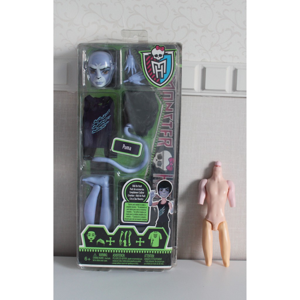 Boneco Monster High Puma - Create a Monster Add-On Pack | Shopee Brasil