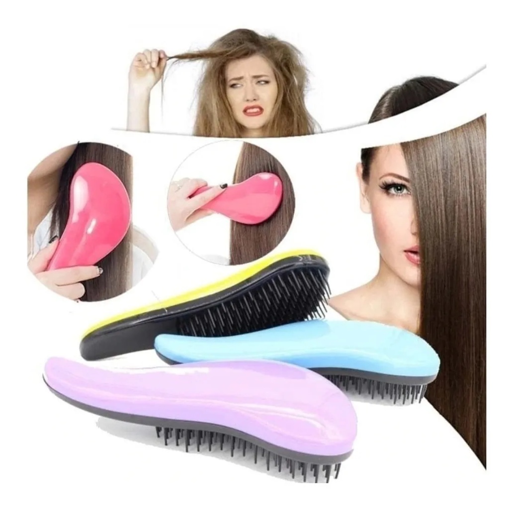 Escova Desembaraçar Cabelo Mágica Profissional Nylon Oferta | Shopee Brasil