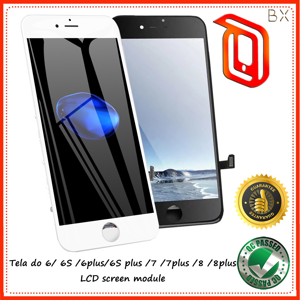 Para Tela IPhone 6 6S 7 8 plus display LCD Com Perfeito 3D Tela De Toque Digitador Assembléia ...