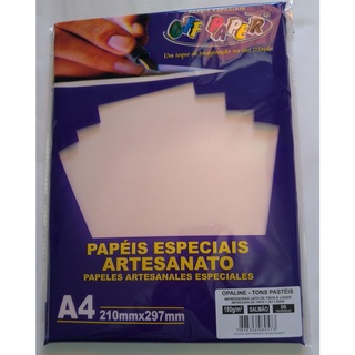 Papel Opaline 180g A4 com 50 folhas cores variadas - Off Paper | Shopee ...