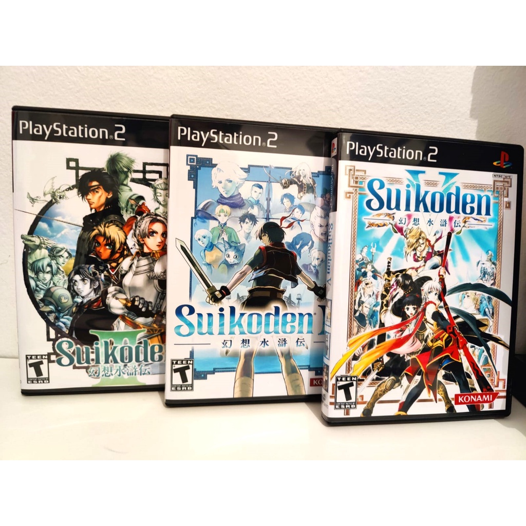 COLEÇÃO SUIKODEN III, IV, V - PLAY 2 - Escorrega o Preço