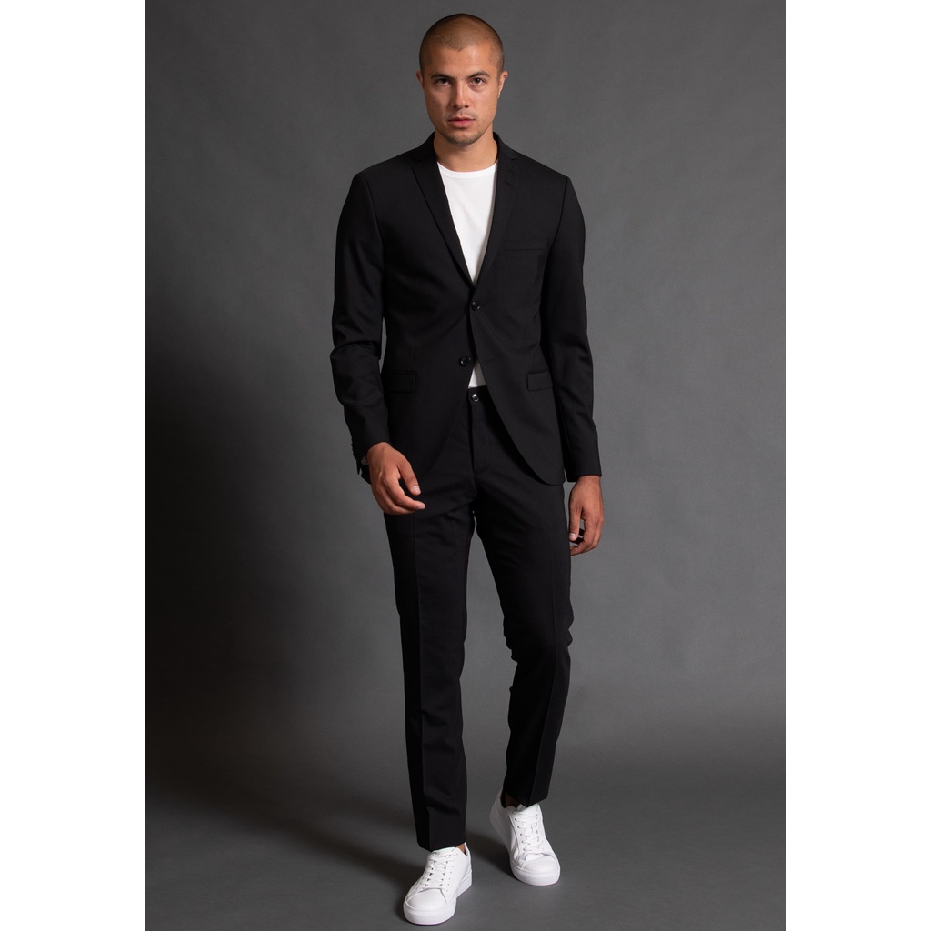 Terno Masculino Jordhan Slim Fit Black Edition Microfibra | Shopee Brasil