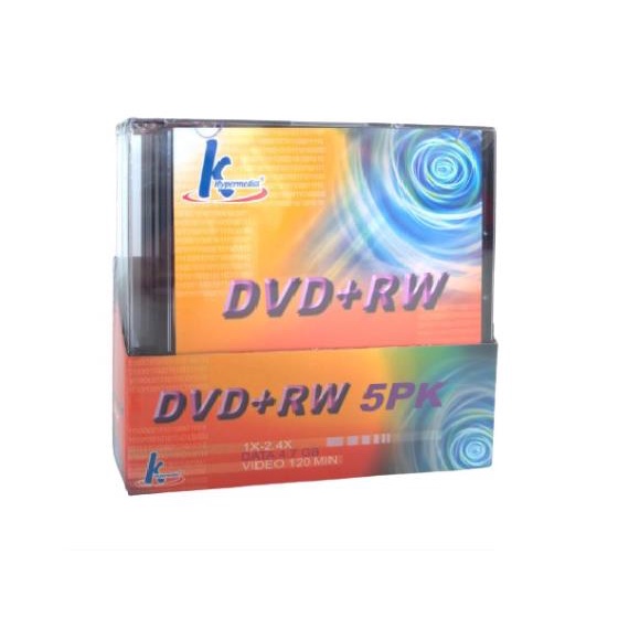 DVD-RW Kit 5 Regravavel - 1x-4x, 120min, 4.7GB - Caixa Slim | Shopee Brasil