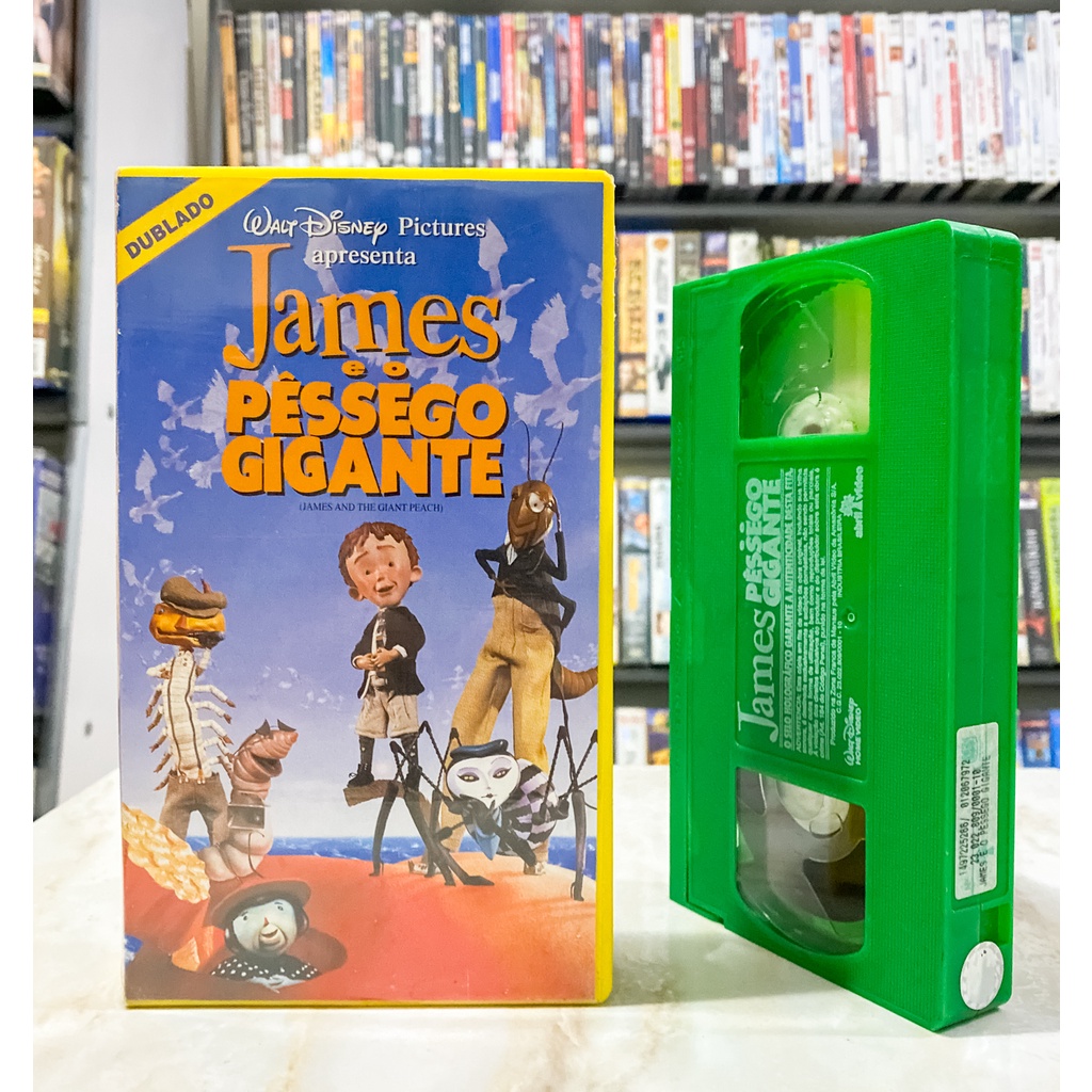 VHS James e o Pêssego Gigante - DUBLADO Original - Disney - Abril Vídeo - Raro (Fita Filme ...