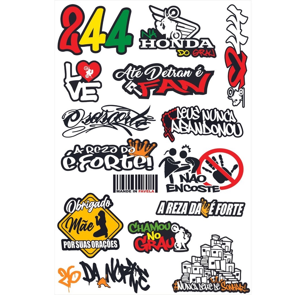 Cartela adesivo de moto ou carro 15 a 20 und | Shopee Brasil