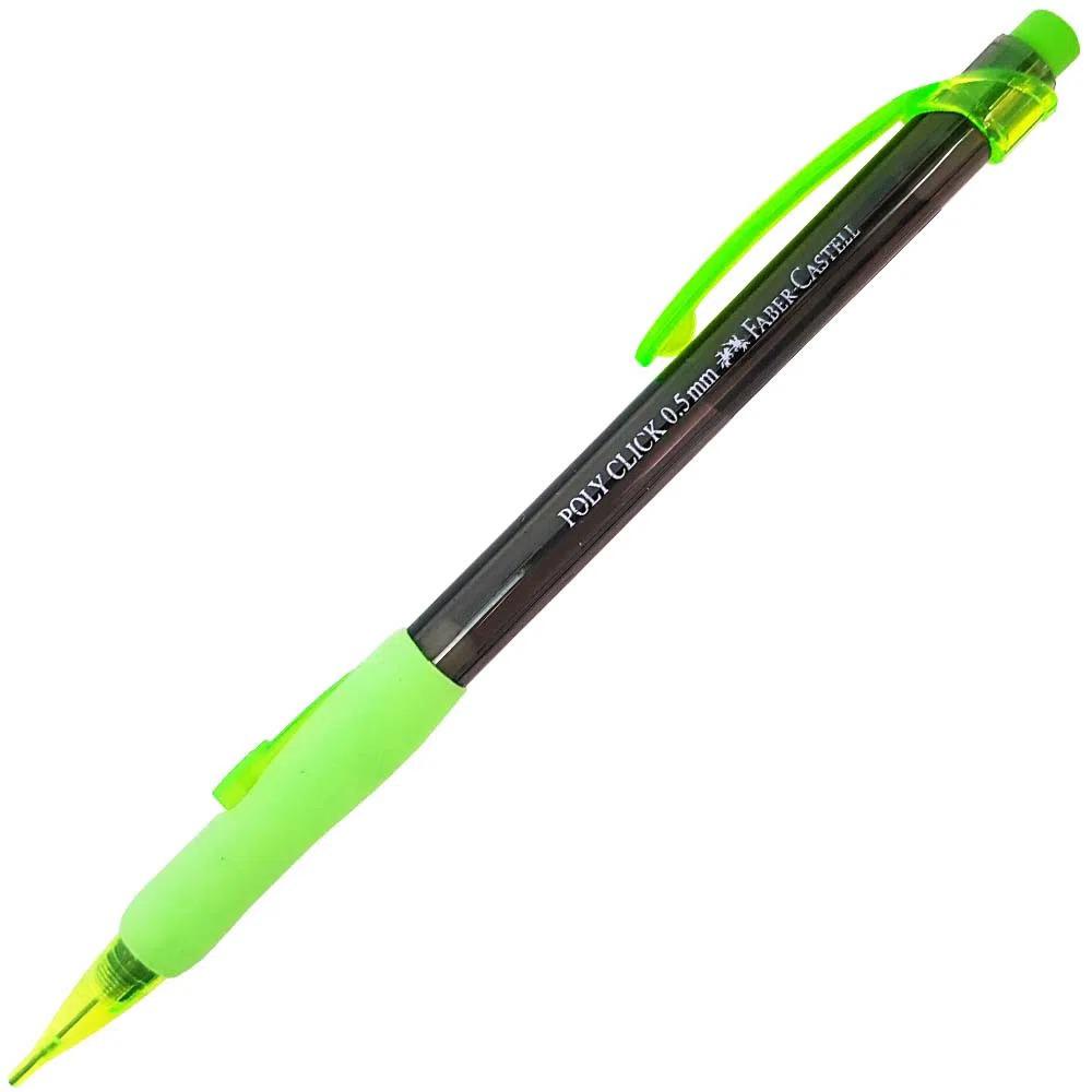 Lapiseira 05mm Poly Click FABER-CASTELL verde | Shopee Brasil
