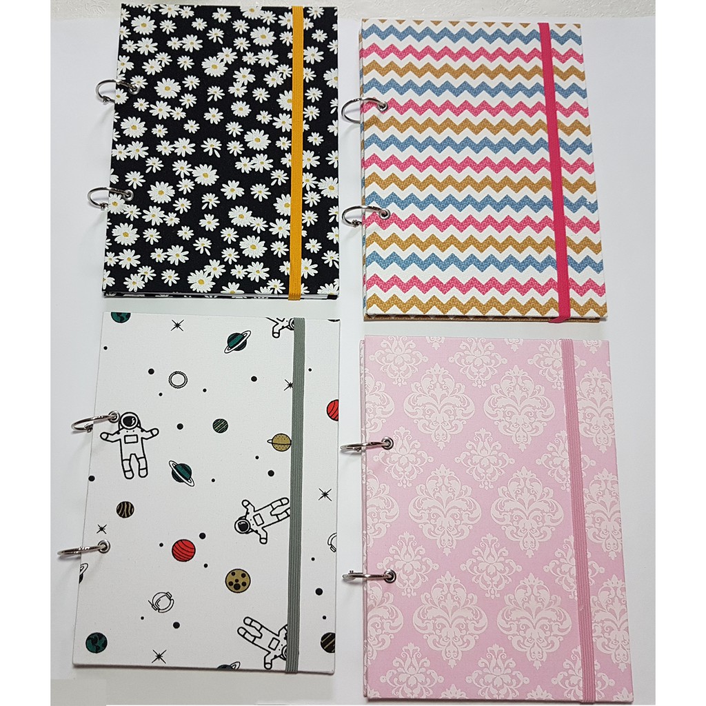 Caderno Argolado A5 Fichário Argolas Articuladas Várias Estampas 80 ...