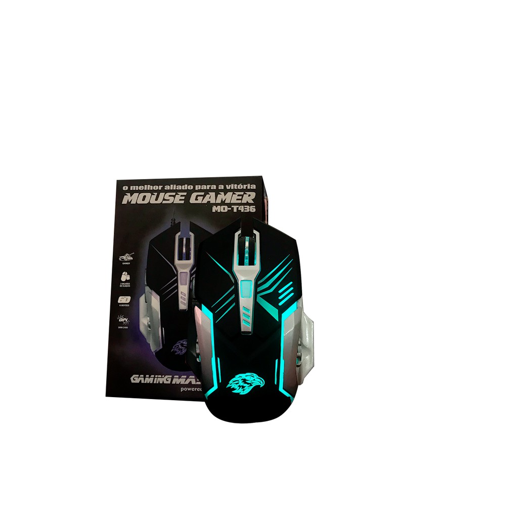 Mouse Gamer MO-T436 2400dpi Led K-mex Gaming Master | Shopee Brasil