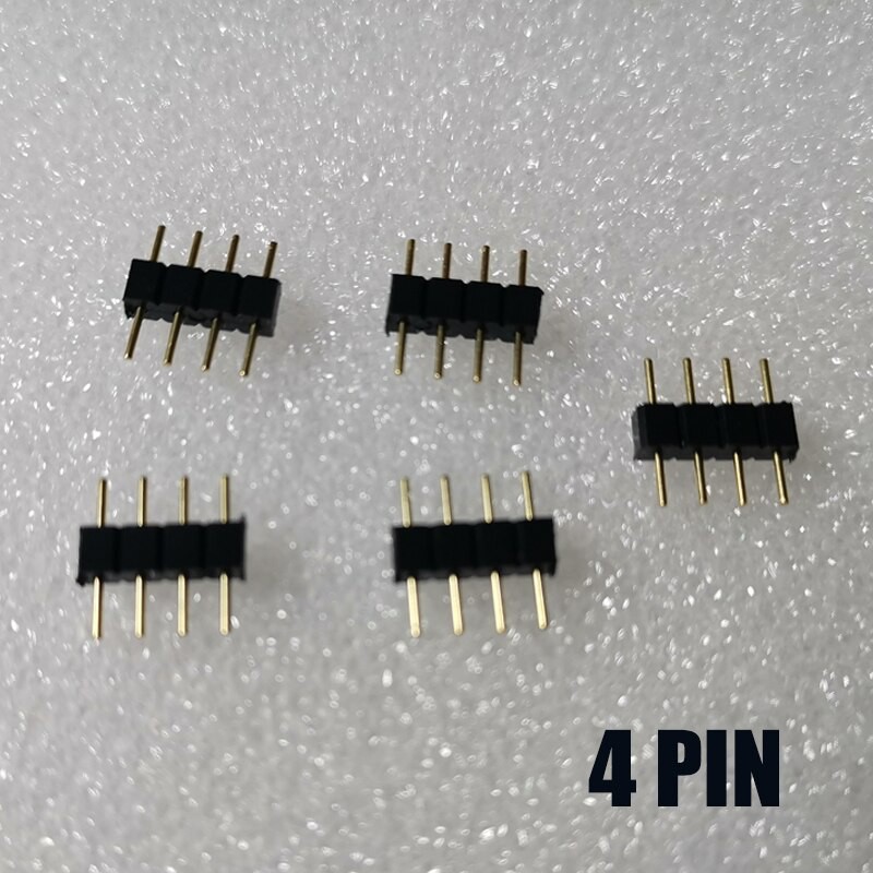 kit 10 peças adaptador conector 4 vias para fita led RGB SMD 5050 e ...