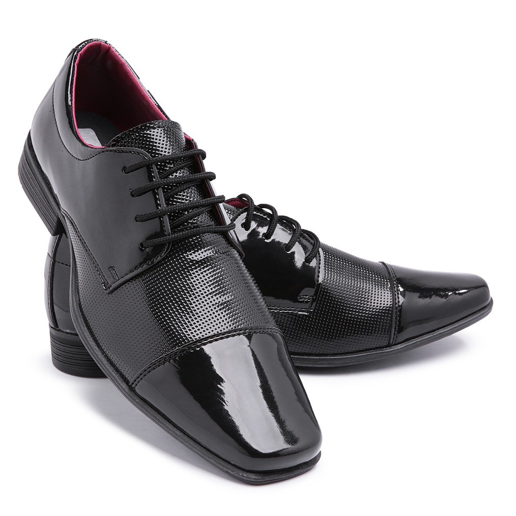 Sapato Social Masculino Estilo Italiano Formal Verniz 801 ...