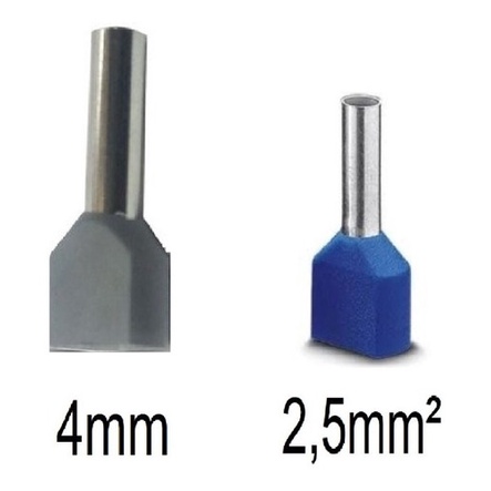 Kit Terminais Tubulares Ilhós Duplos 2,5 E 4,0mm ( 40pçs ) | Shopee Brasil