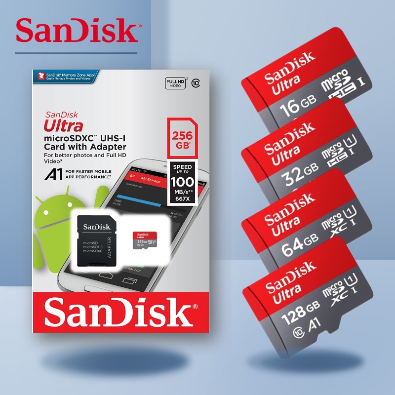 Cartão De Memória SD Sandisk-micro 128gb , 256gb , 512gb 1tb flash , Para Celular , tablet E pc ...