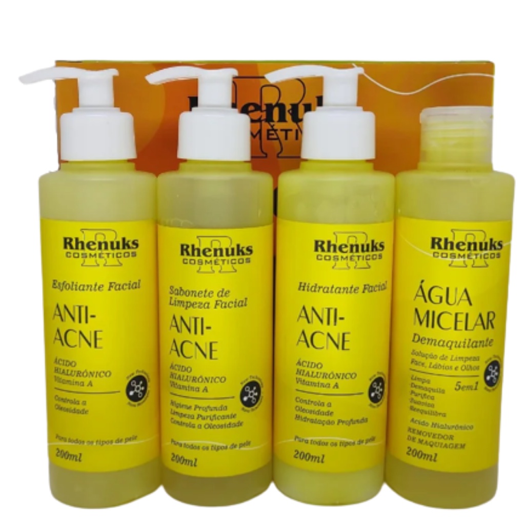 Kit Skin Care Facial Anti Acne, Espinhas e Cravos, limpeza de pele ...