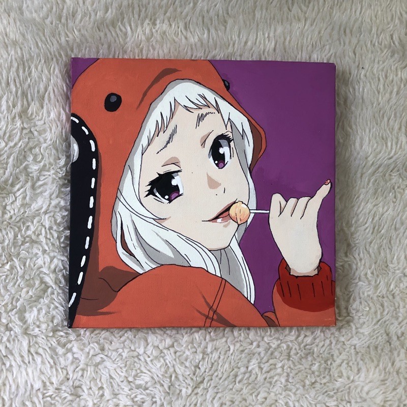Quadro de anime - Runa Yomotsuki - Kakegurui, 20x20 pintado à mão ...