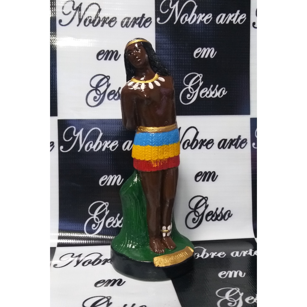Escultura Cabocla Jussara imagem em gesso 22cm | Shopee Brasil