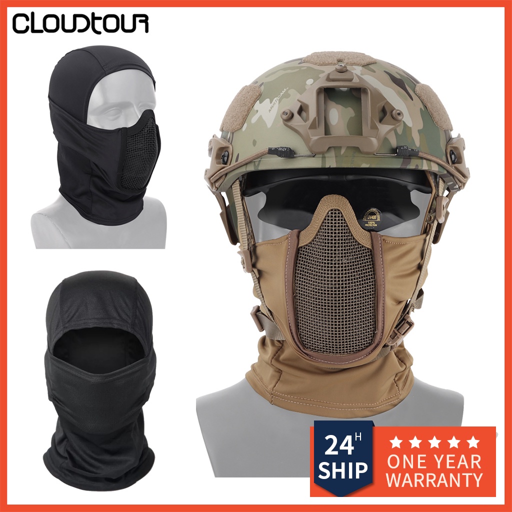 Tático Máscara Facial Completa Malha Balaclava Cap Motocicleta Do ...