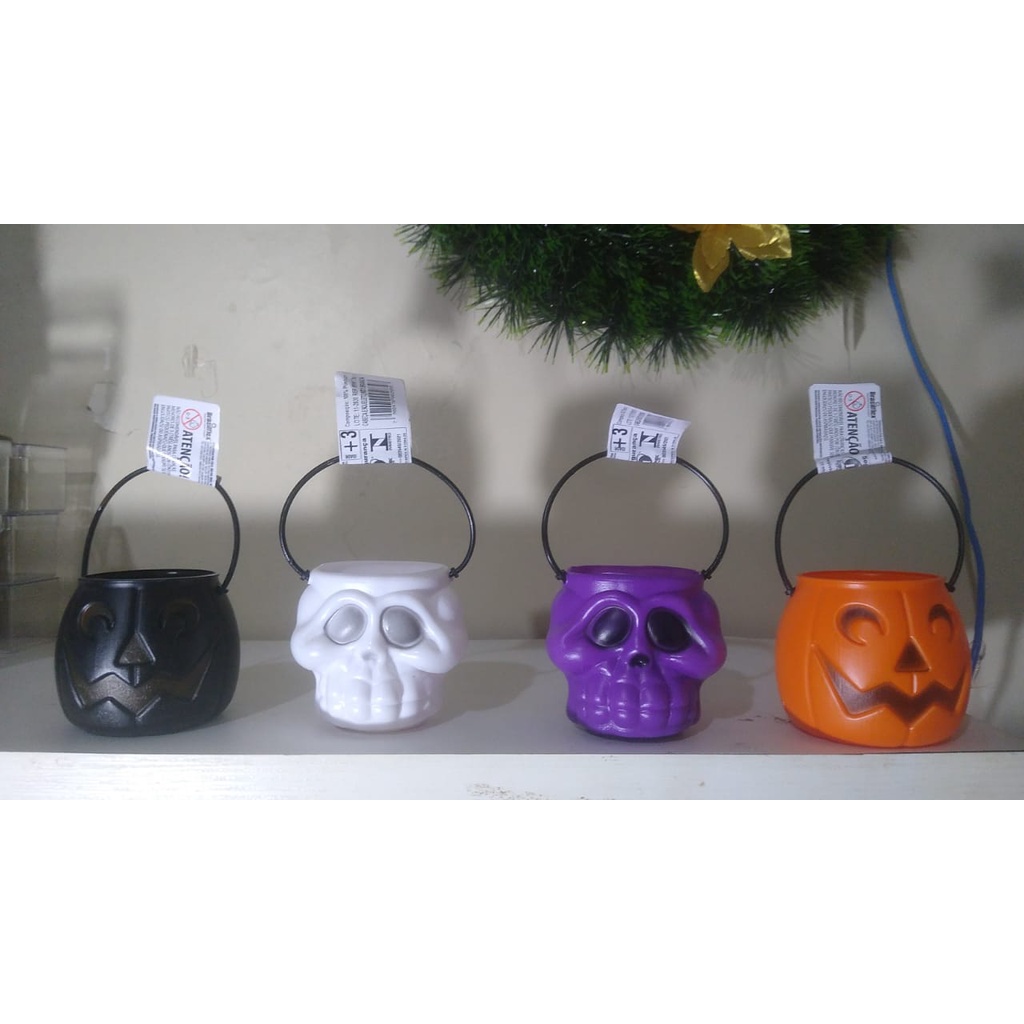 Mini Balde Halloween Modelos De Plastico | Shopee Brasil