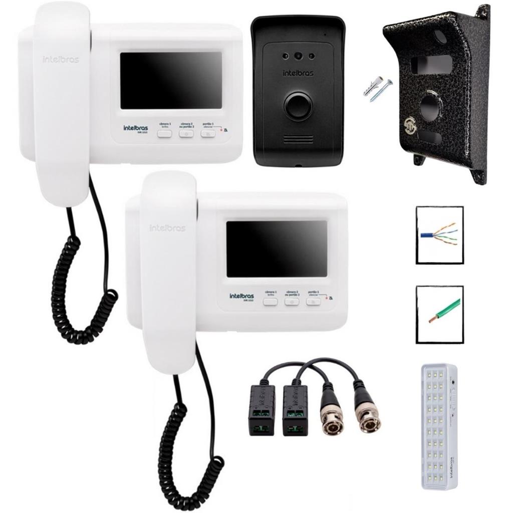 Kit Interfone Camera IVR 1010 Intelbras Com Extensao Video | Shopee Brasil