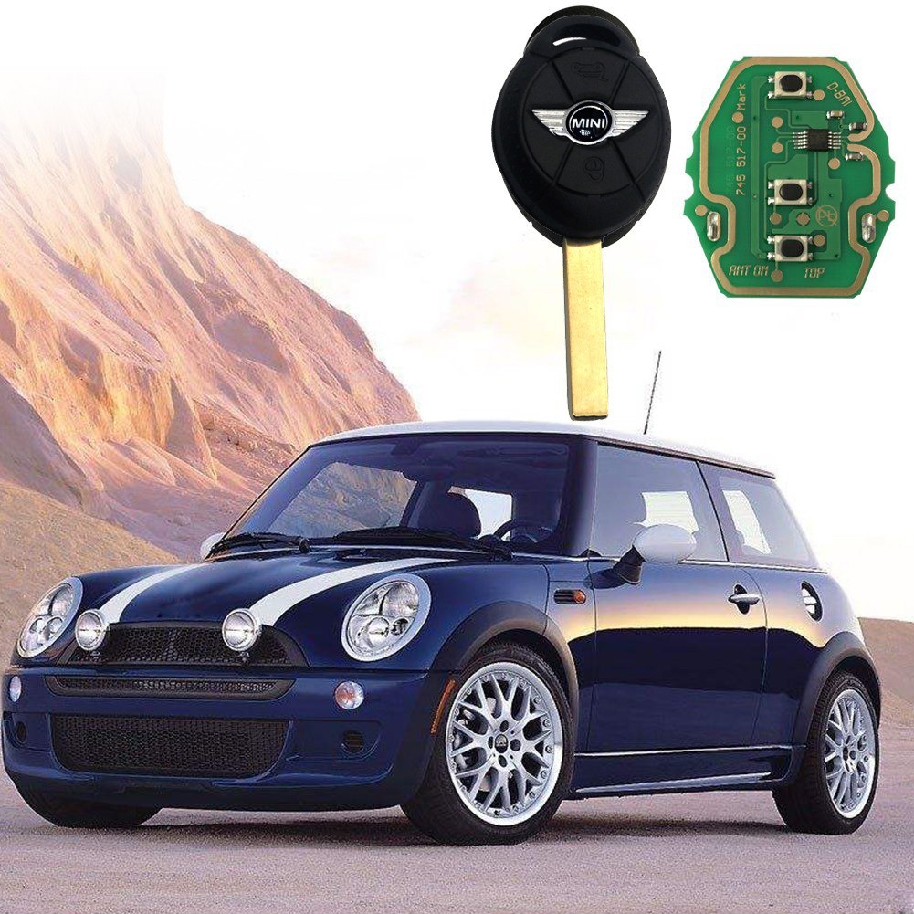 Chave completa Ews Mini Cooper com 3 botões 433 Mhz/315 Mhz | Shopee Brasil