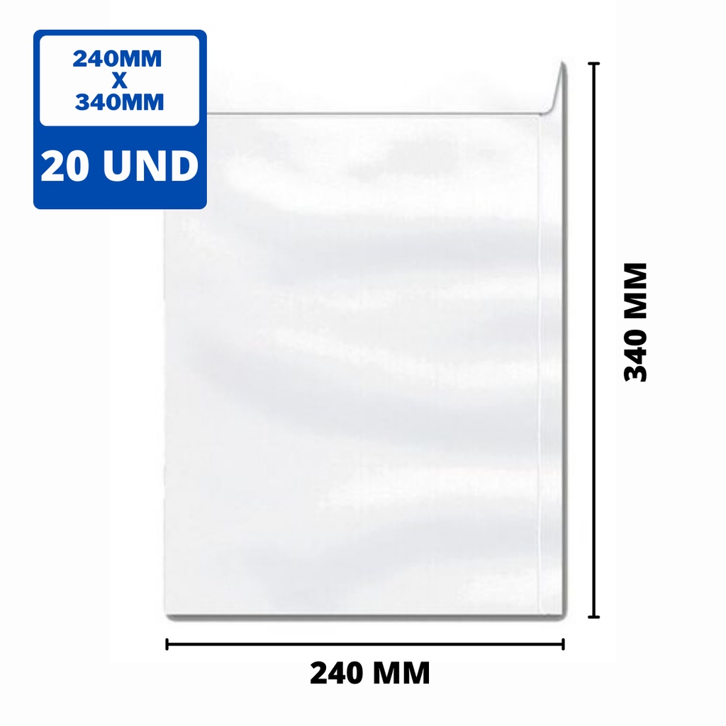 Envelope A4 Branco 240mm X 340mm Documentos 20 Unidades - ENVIO IMEDIATO | Shopee Brasil