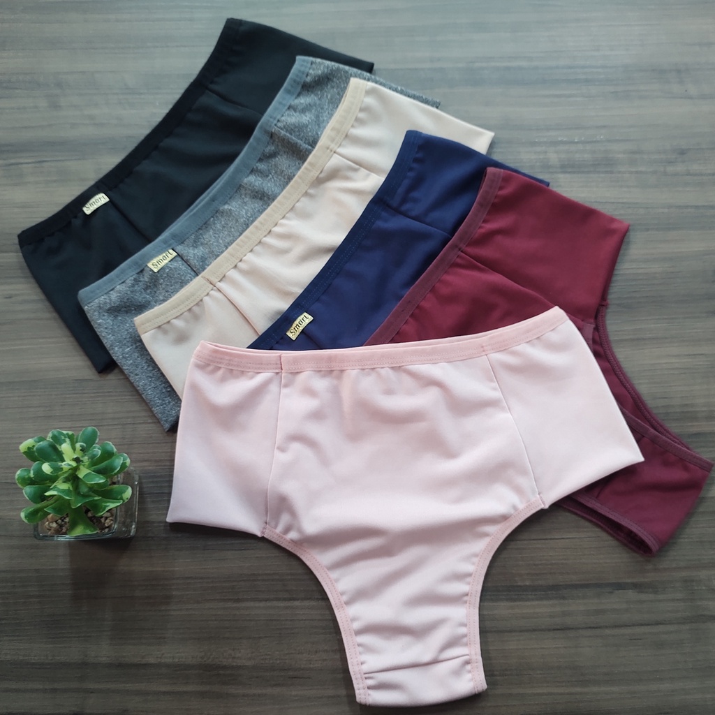 Kit 10 Calcinha Pala Dupla Segura Barriga Conforto Premium | Shopee Brasil