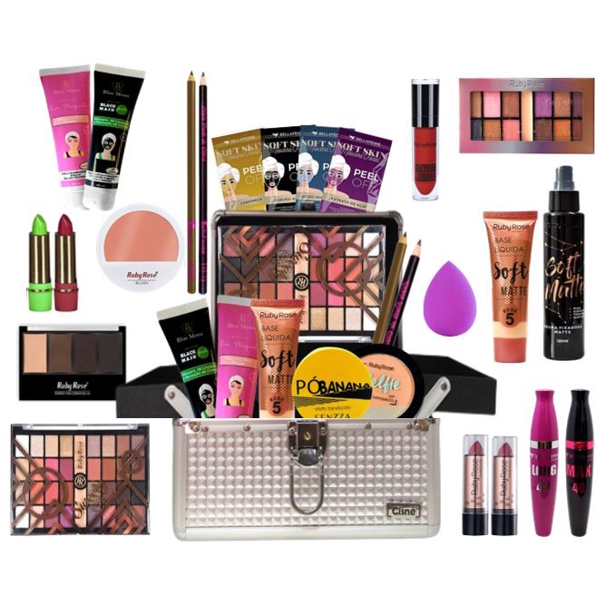 Kit de Maquiagem completa Exclusiva da Ruby Rose | Shopee Brasil