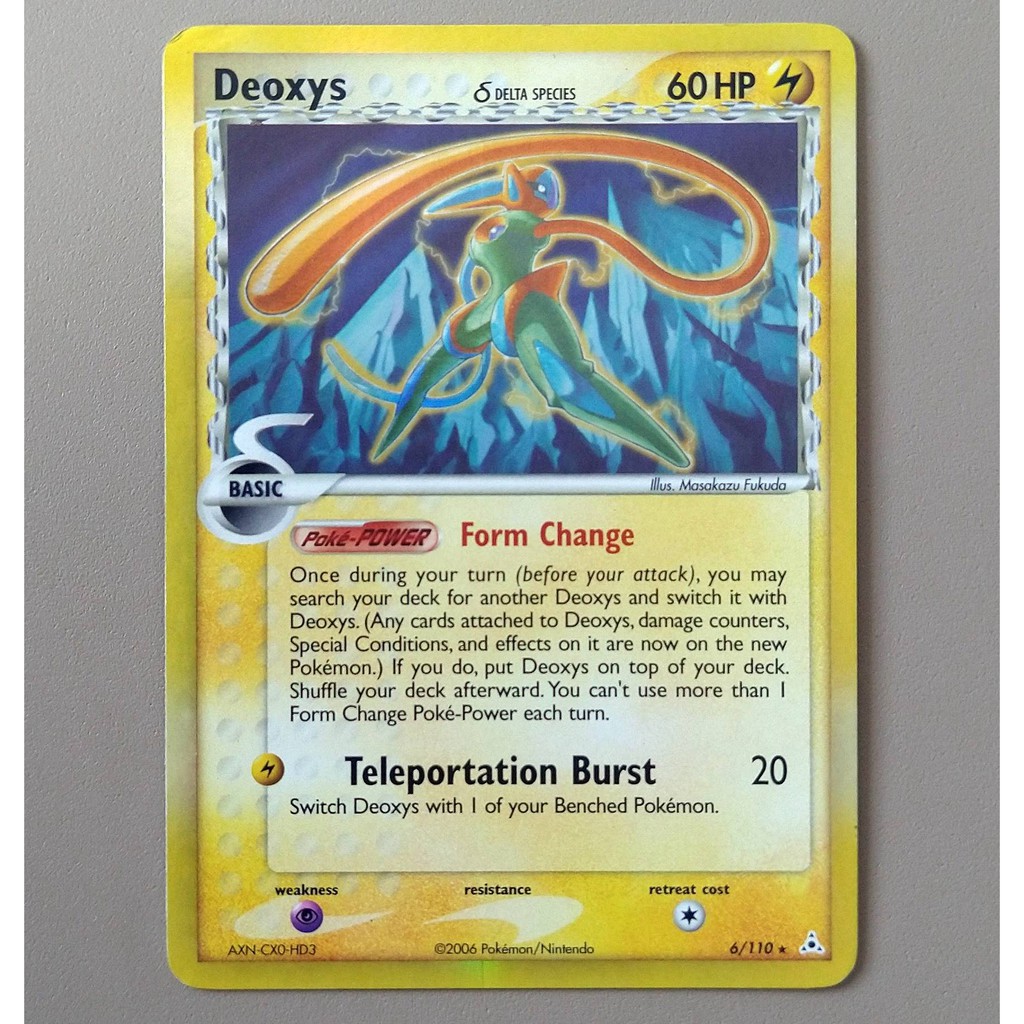 Carta Antiga Pokemon Deoxys 6/110 Holo Rare Delta Species Ex Holon ... Carta Antiga Pokemon Deoxys 6/110 Holo Rare Delta Species Ex Holon ...