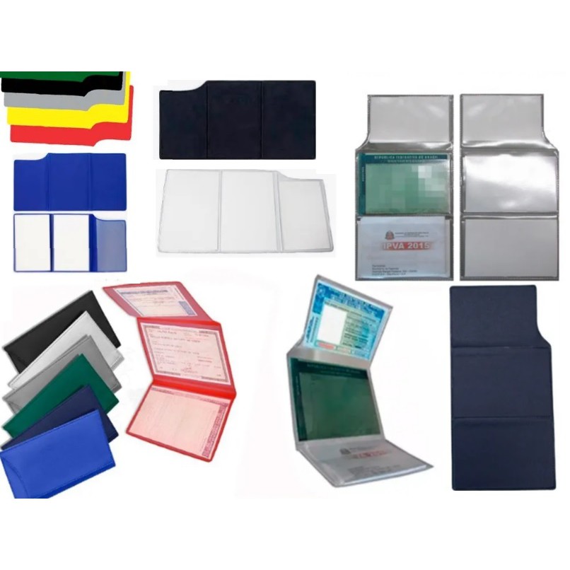 Carteira Despachante Tripla Porta Documento Carro Pvc 100 Un | Shopee Brasil