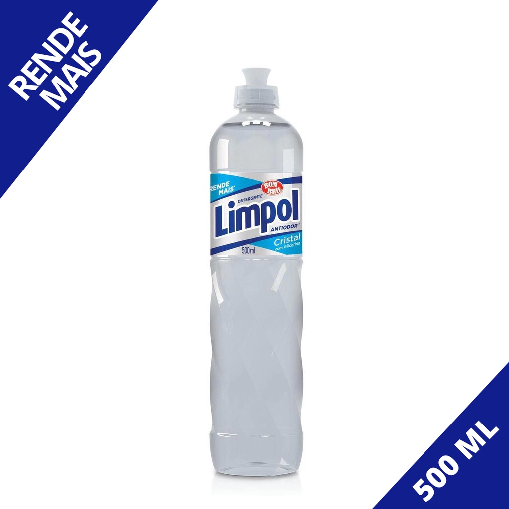 Detergente Limpol Cristal Com Glicerina Anti-Odor 500ml Bombril ...