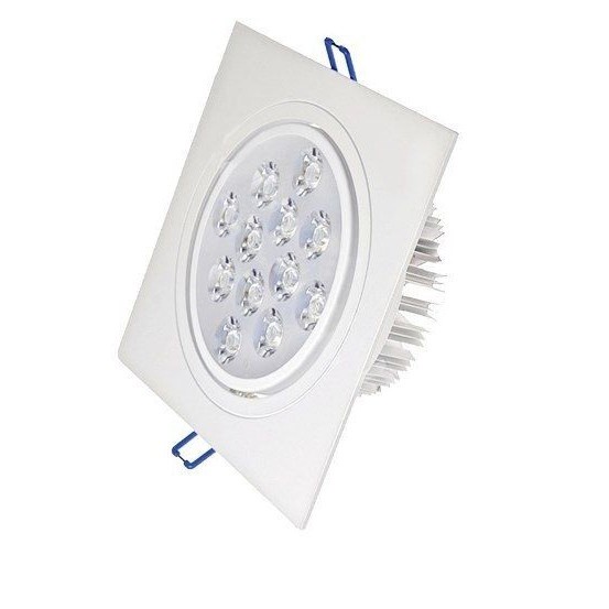Spot 12w Quadrado Embutir Super Led 12w Branco Frio 6500k Direcionável ...